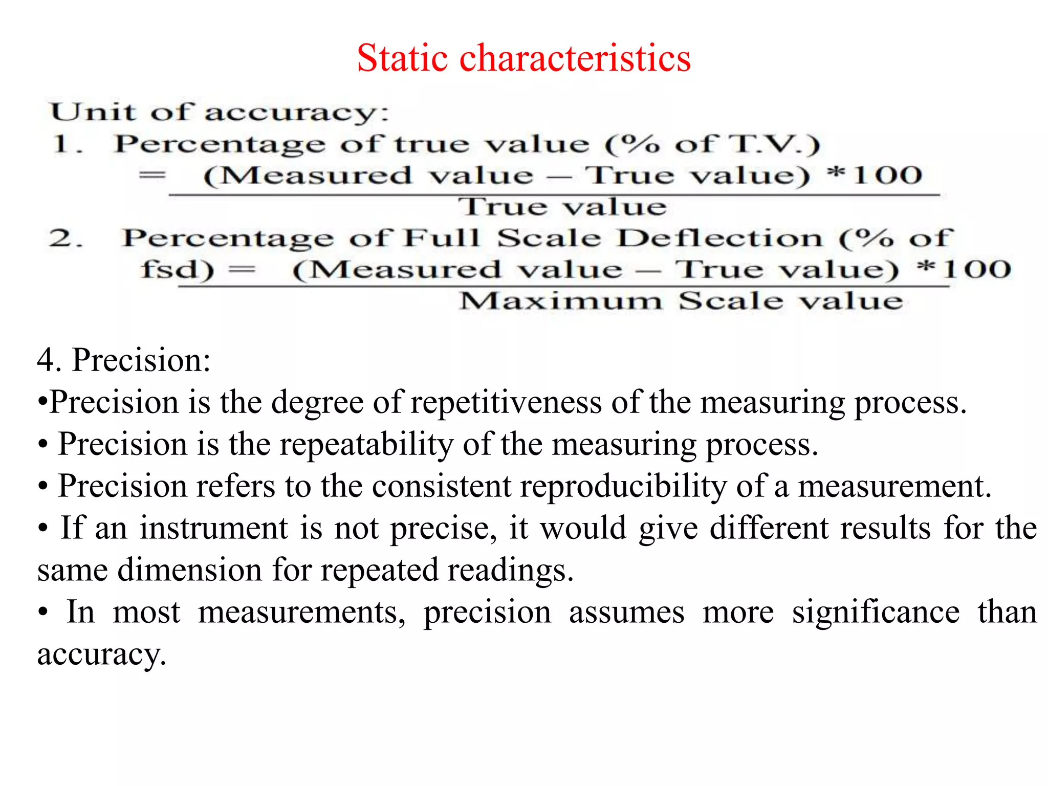 Characteristics of Measuring instruments | PPTX