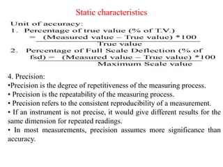Characteristics of Measuring instruments | PPTX