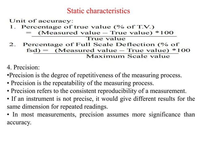 Characteristics of Measuring instruments | PPTX
