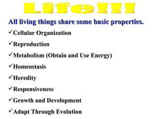 Characteristics Of Life | PPT