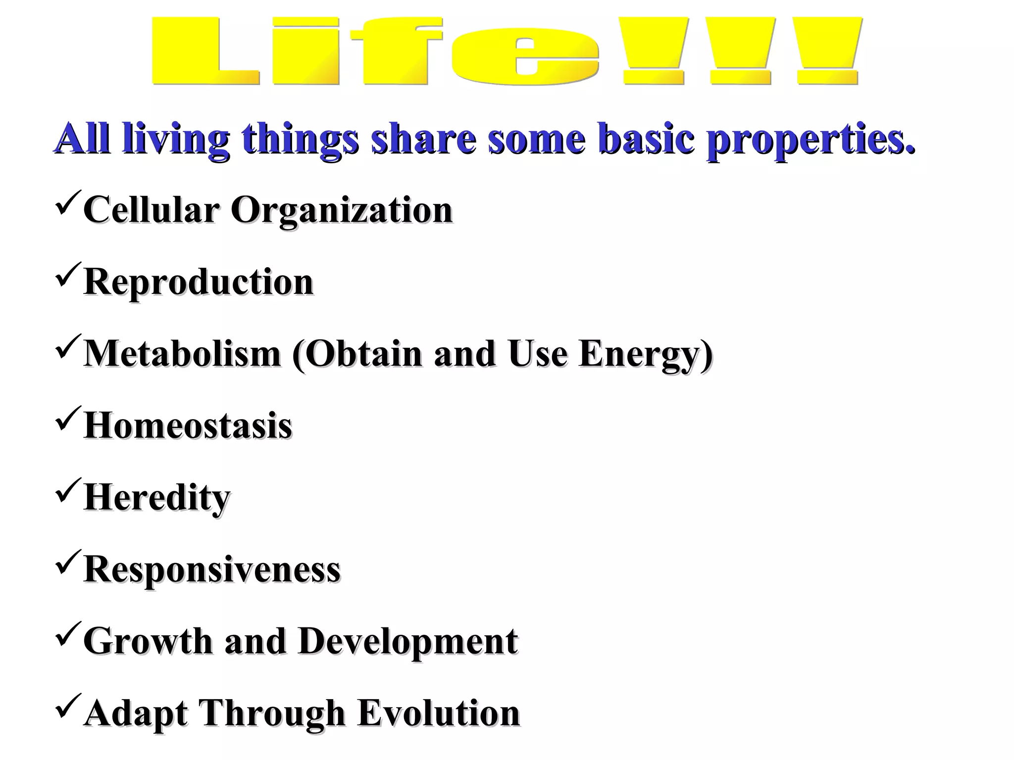 Characteristics Of Life | PPT