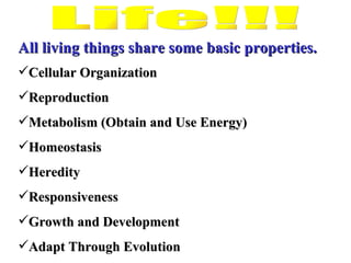 Characteristics Of Life | PPT