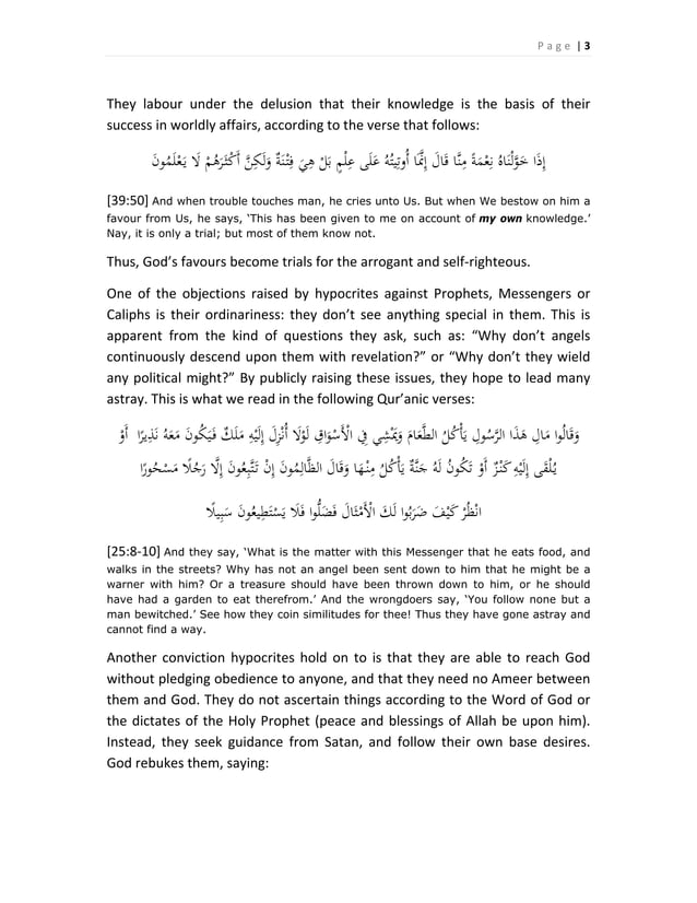 Characteristics of The Hypocrites | PDF