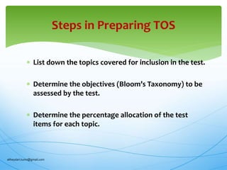 Characteristics of a good test | PPTX