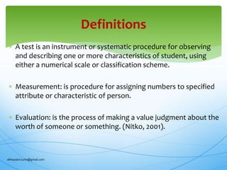 good test Characteristics | PPT