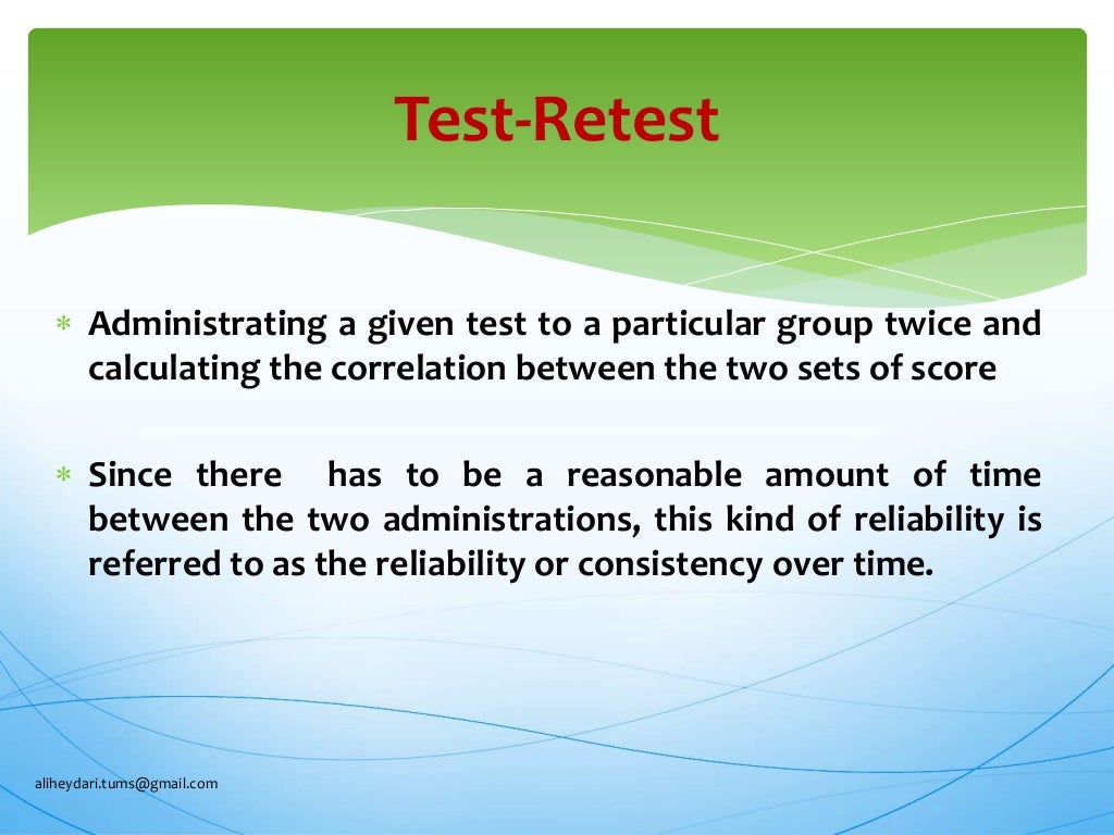 good test Characteristics
