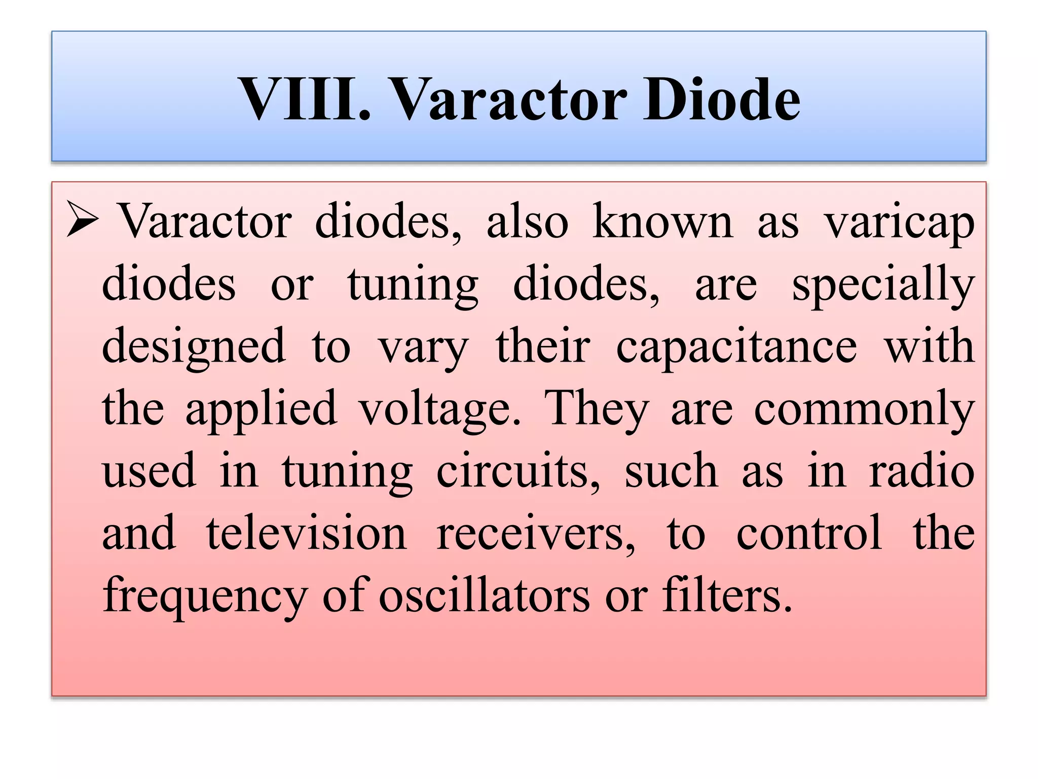 Characteristics and Applications of various Types of Diodes-1.pptx