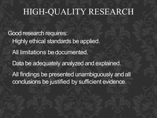 Characteristics and Criteria of Good Research.pptx