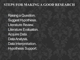 Characteristics and Criteria of Good Research.pptx