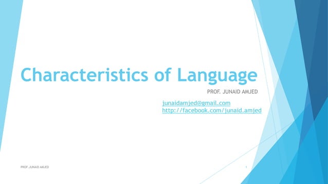 Characteristics and features of Language | PDF