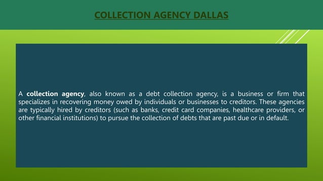 Characteristics and Functions of a Debt Collection Agency | PPTX | Debt ...