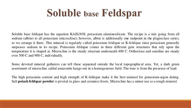 Characteristics and identification of feldspar | PPTX