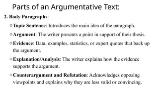 Characteristics and Parts of an Argumentative Text.pptx