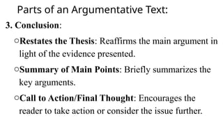 Characteristics and Parts of an Argumentative Text.pptx