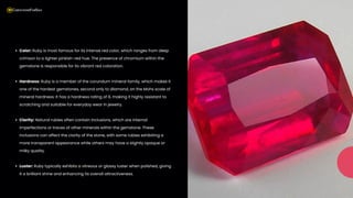 Characteristics and Properties of Ruby Gemstone | PPT