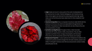 Characteristics and Properties of Ruby Gemstone | PPT