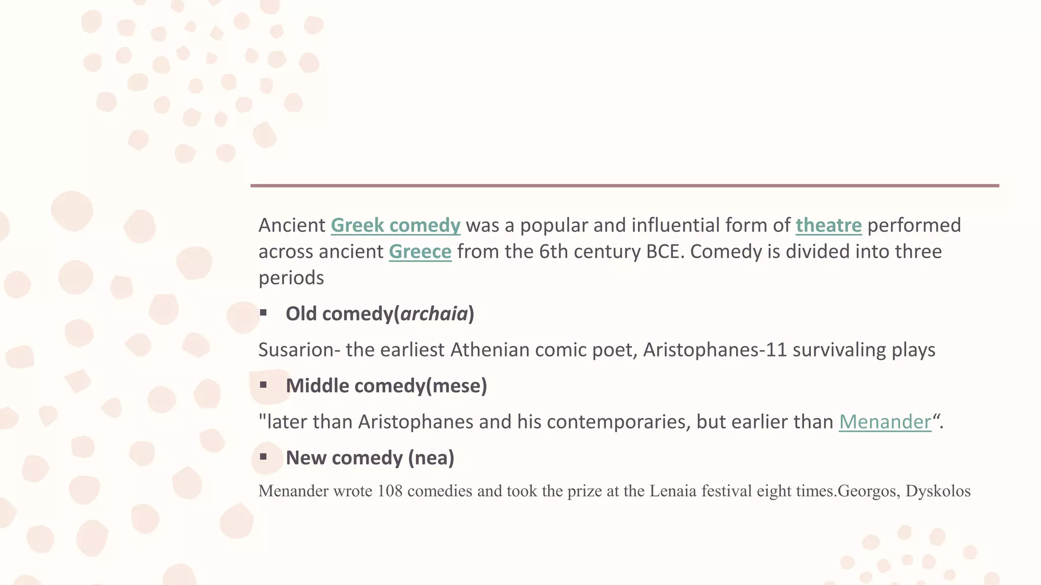 Characteristics and structure of comedy | PPTX