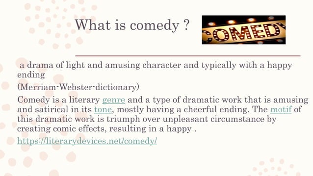 Characteristics and structure of comedy | PPT