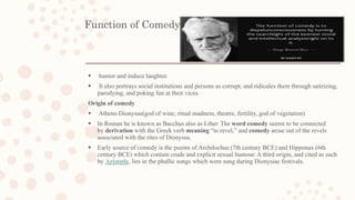 Characteristics and structure of comedy | PPT