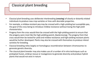 Characteristics Improvement in Plant Breeding | PPT