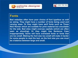 Characteristics of a bad website | PPT