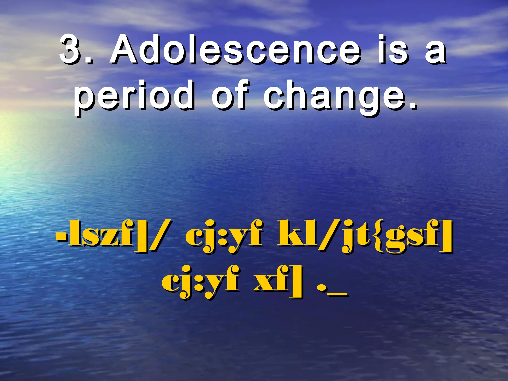 Characteristics of adolescence period | PPT