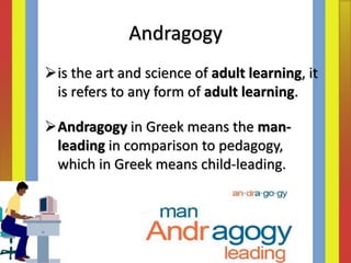 Characteristics of adult learning principles | PPTX