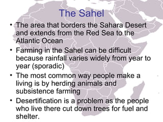 Characteristics of africa work, live, travel | PPT