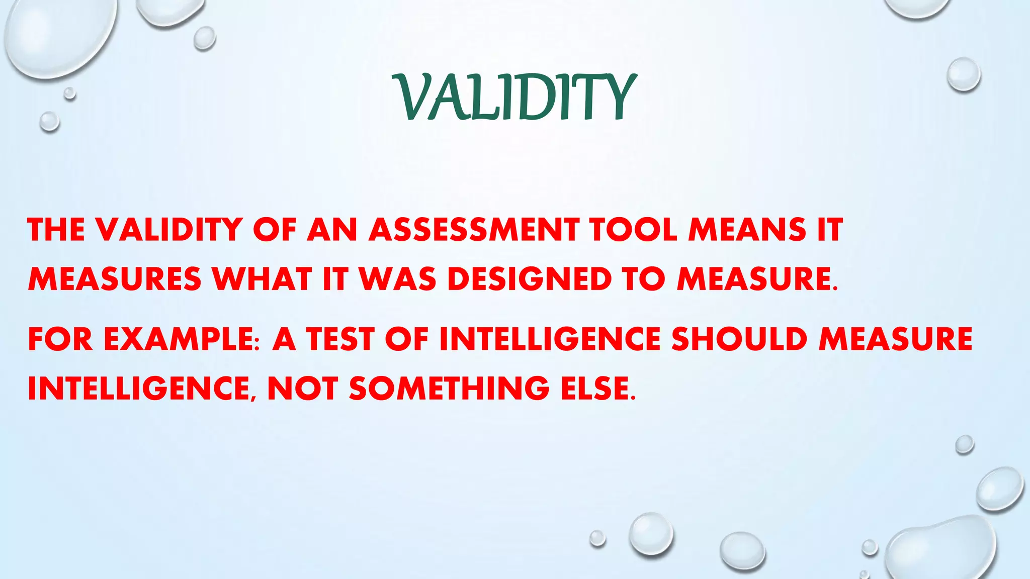 Characteristics of a good assessment tool | PPTX
