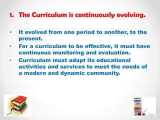 Characteristics of a good curriculum | PDF
