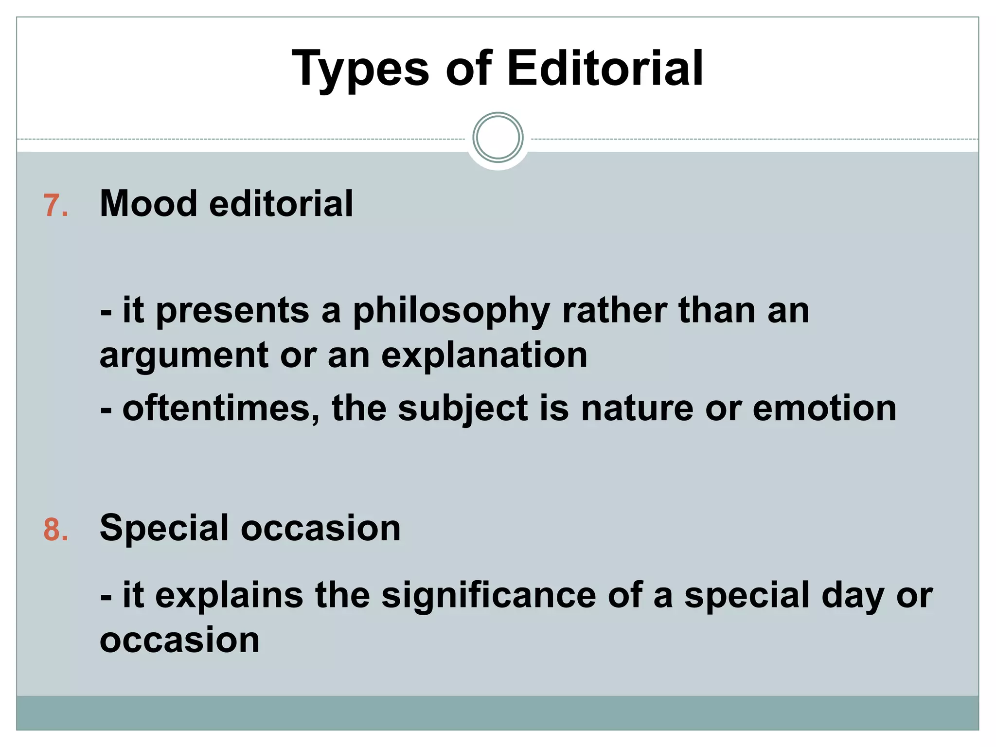 Characteristics of a good editorial | PPTX