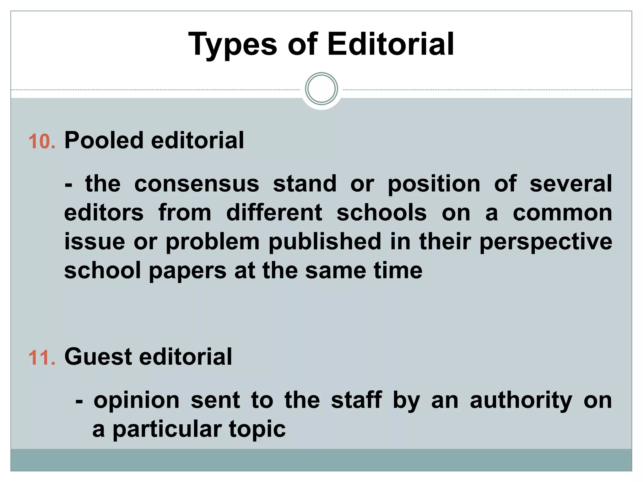 Characteristics of a good editorial | PPTX