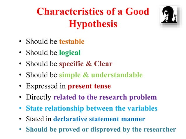 Characteristics of a good hypothesis | PPTX | Education