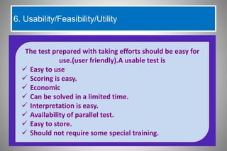 Characteristics of a good measuring instrument | PPTX