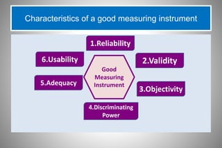 Characteristics of a good measuring instrument | PPTX