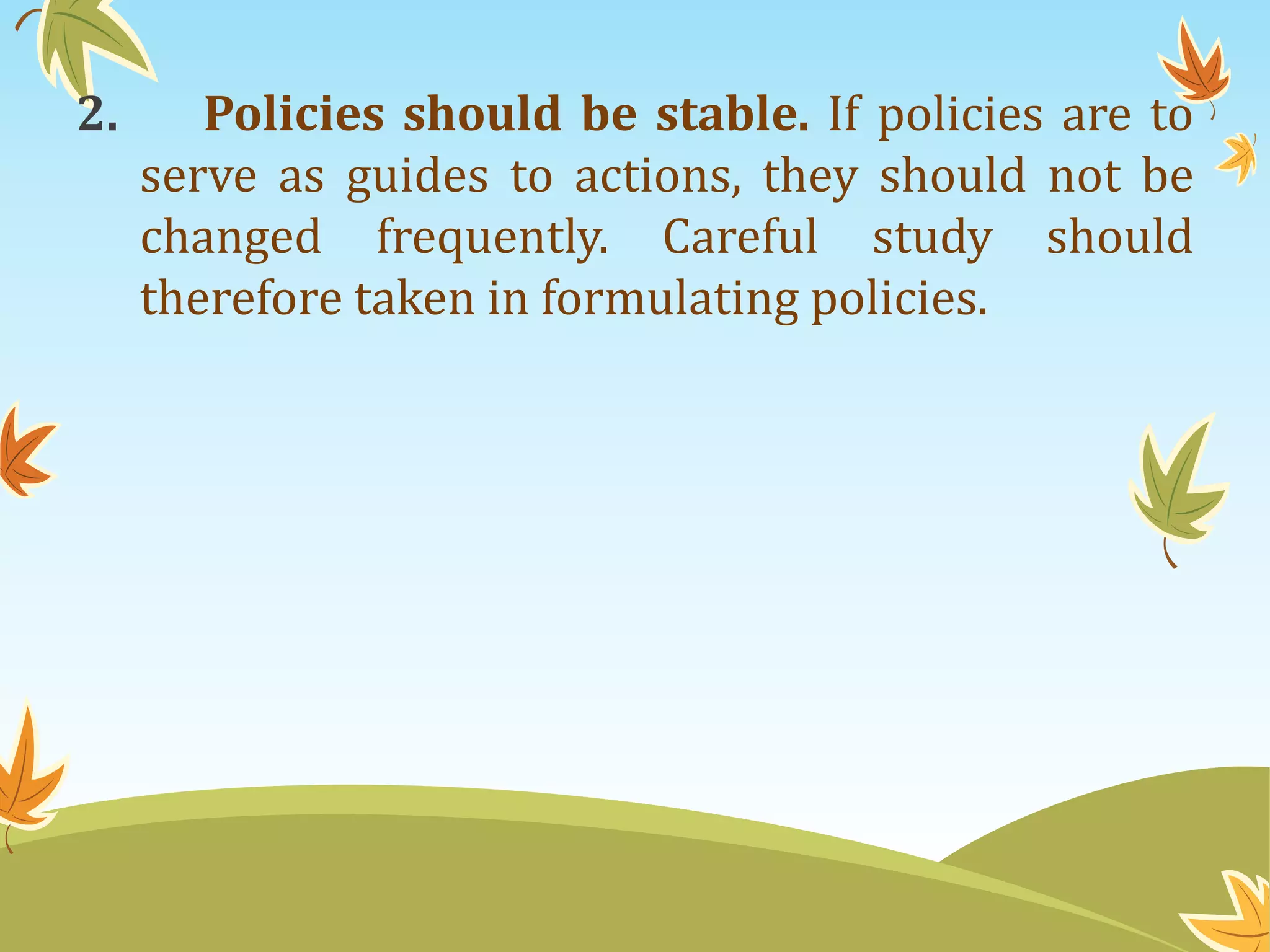 Characteristics of a good policy | PPTX