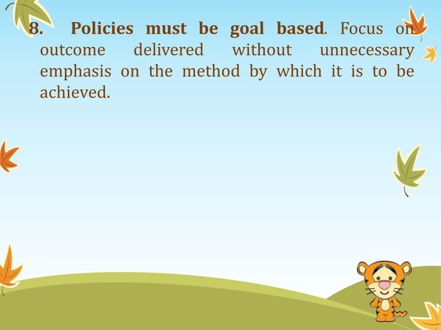 Characteristics of a good policy | PPTX | Business | Business and Finance