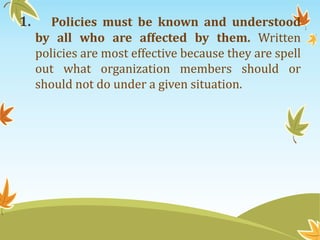 Characteristics of a good policy | PPTX