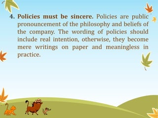 Characteristics of a good policy | PPTX