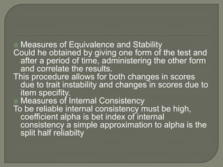 Characteristics of a good psychological test santos | PPTX