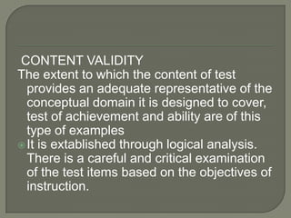 Characteristics of a good psychological test santos | PPTX