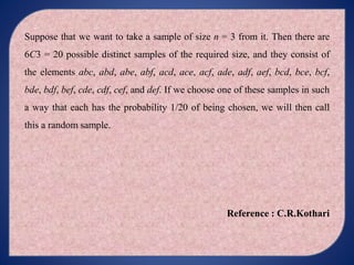 Characteristics of a good sample design & types of sample design | PPTX