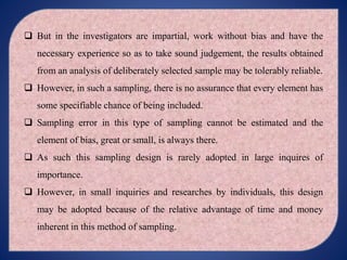 Characteristics of a good sample design & types of sample design | PPTX