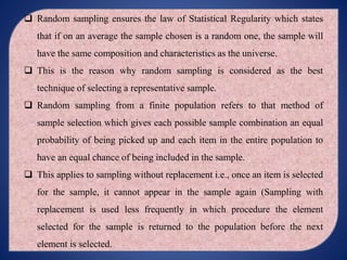 Characteristics of a good sample design & types of sample design | PPTX