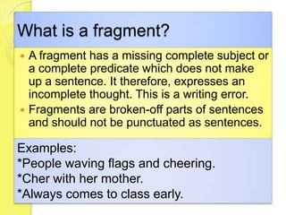 Characteristics of a good sentence lecture 1 writing | PPSX