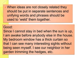 Characteristics of a good sentence lecture 1 writing | PPSX