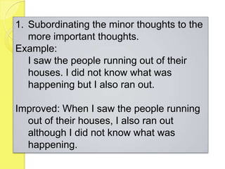 Characteristics of a good sentence lecture 1 writing | PPSX