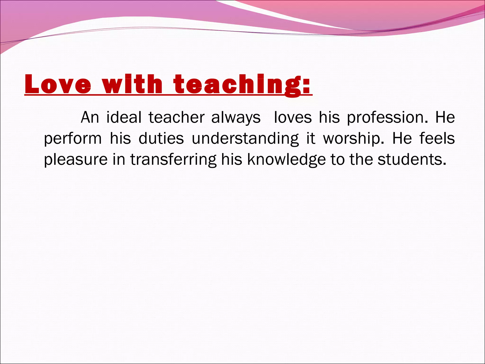 Characteristics of a good teacher | PPT | Primary Education | Education