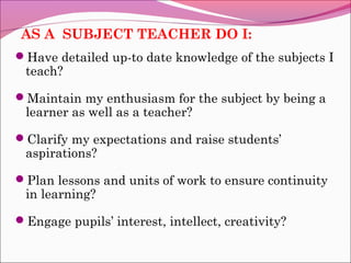 Characteristics of a good teacher | PPT