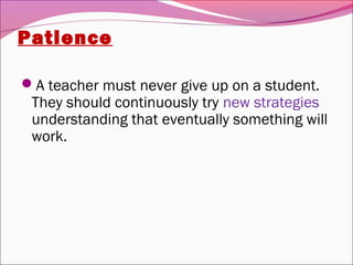 Characteristics of a good teacher | PPT